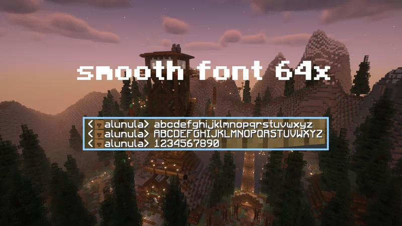 Smooth Font - 64x Minecraft Texture Pack