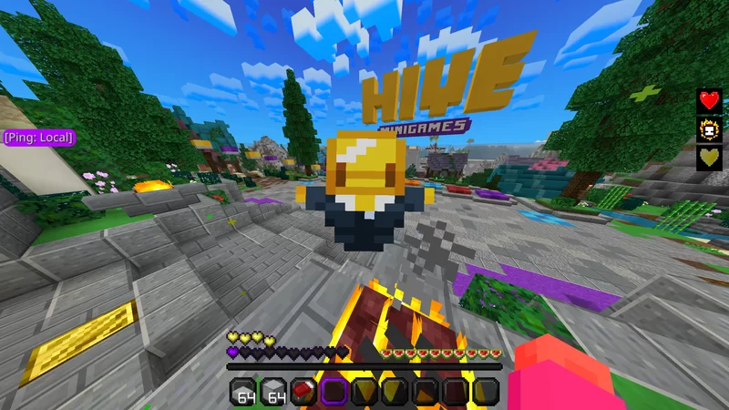 Golden Cubbe with a suit Totem Minecraft Texture Pack