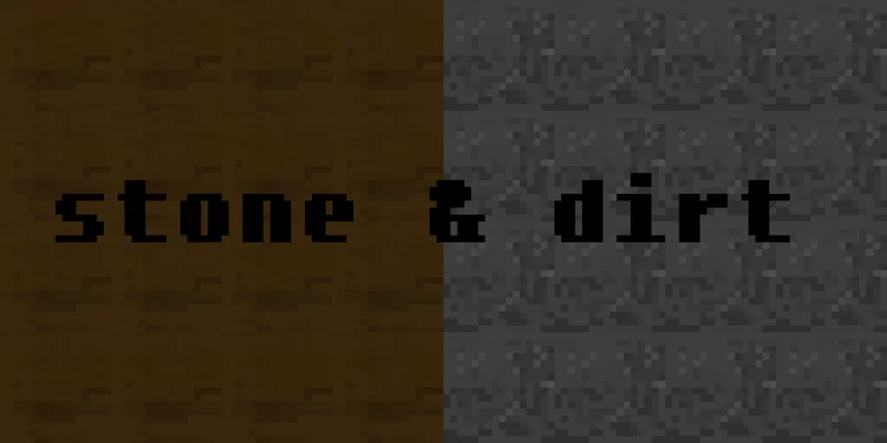 Stone & Dirt Minecraft Texture Pack