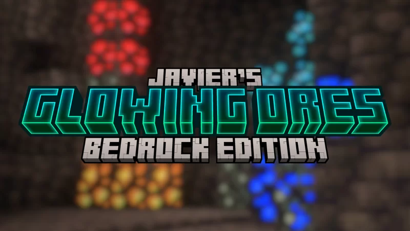 Glowing Ores BEDROCK Minecraft Texture Pack