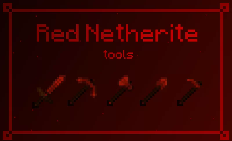 Red Tools - Netherite Minecraft Texture Pack