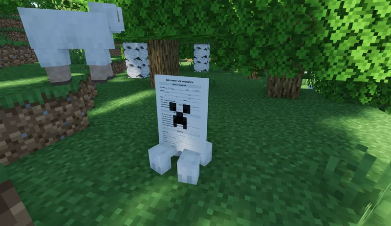 Job Application Creeper (request) Minecraft Texture Pack