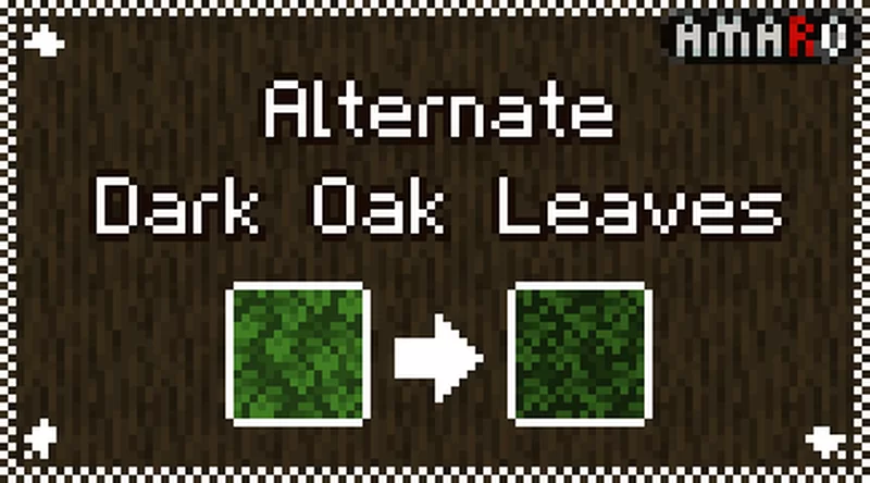 Alternate Dark Oak Leaves Minecraft Texture Pack