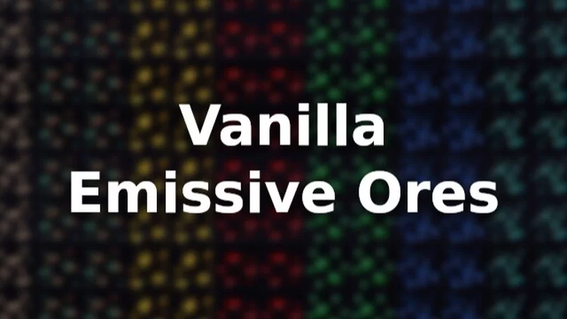 Vanilla Emissive Ores Minecraft Texture Pack