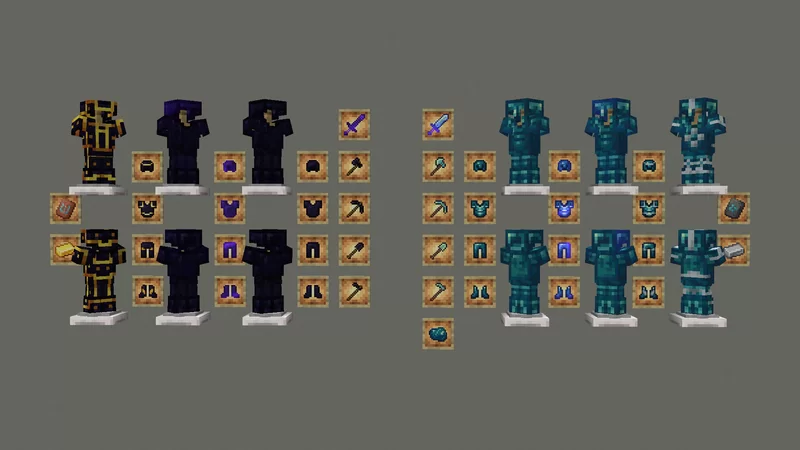 Mythril and Obsidian Armor Texture Pack Minecraft Texture Pack