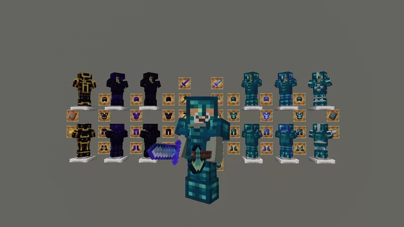Mythril and Obsidian Armor Texture Pack Minecraft Texture Pack