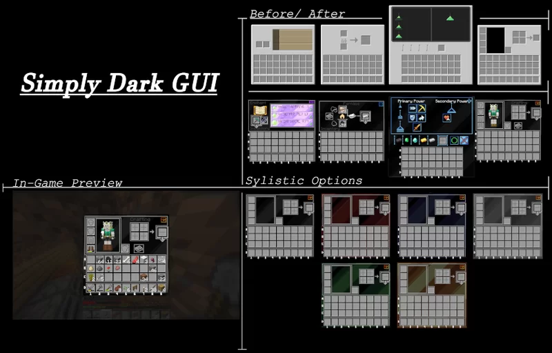 Simply Dark GUI V 1.02 Minecraft Texture Pack