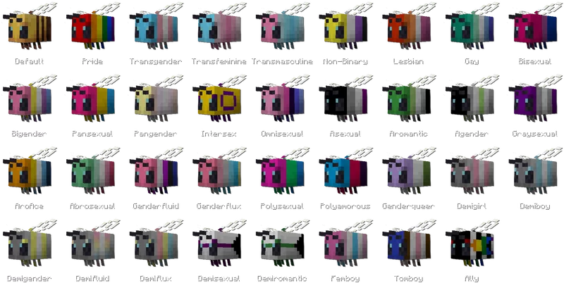 Undopia Pride Bees Minecraft Texture Pack