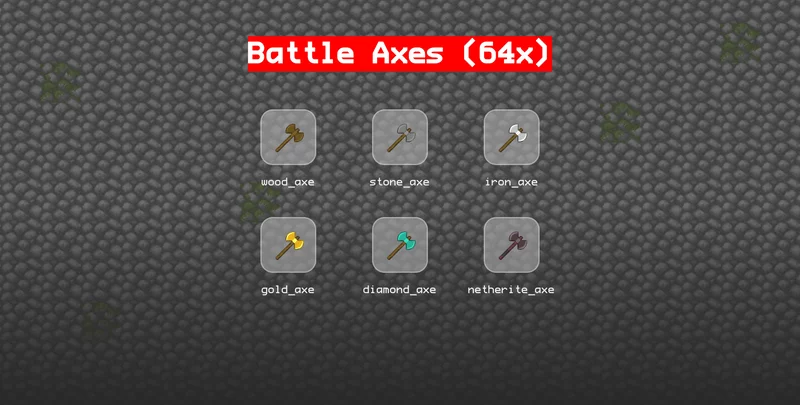 Battle Axes (64x) Addons For Faithful Minecraft Texture Pack