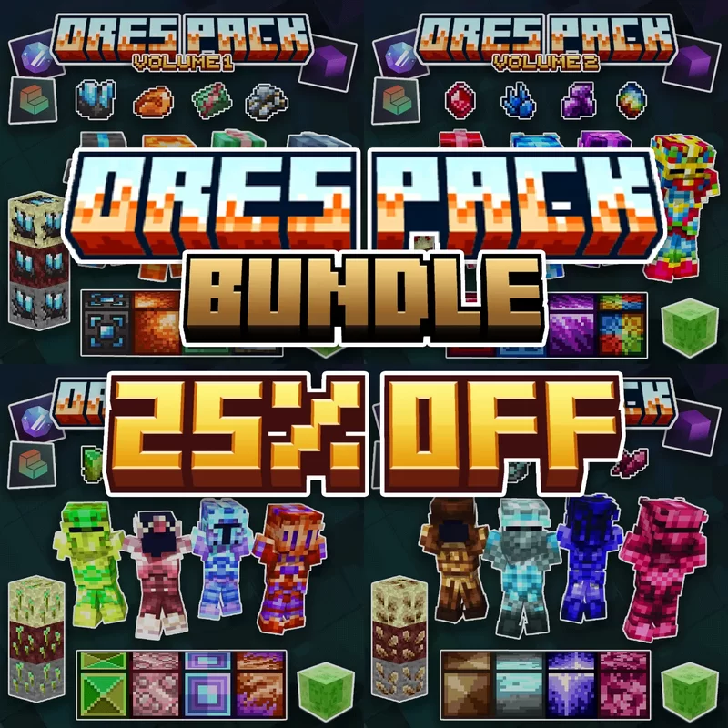 Ores Pack BUNDLE Minecraft Texture Pack