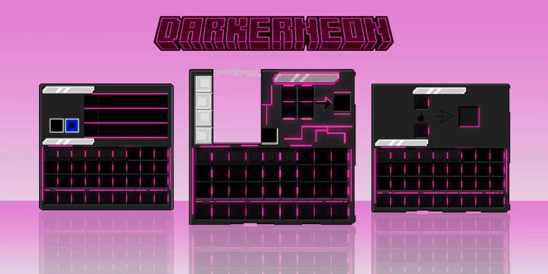 Darkerneon Pink Gui and Hud Minecraft Texture Pack