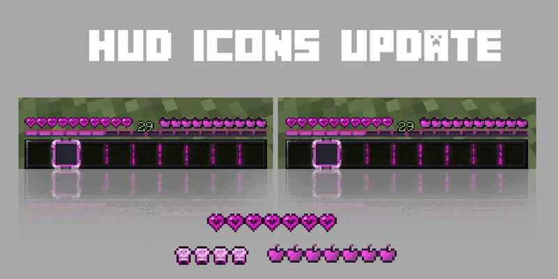 Darkerneon Pink Gui and Hud Minecraft Texture Pack