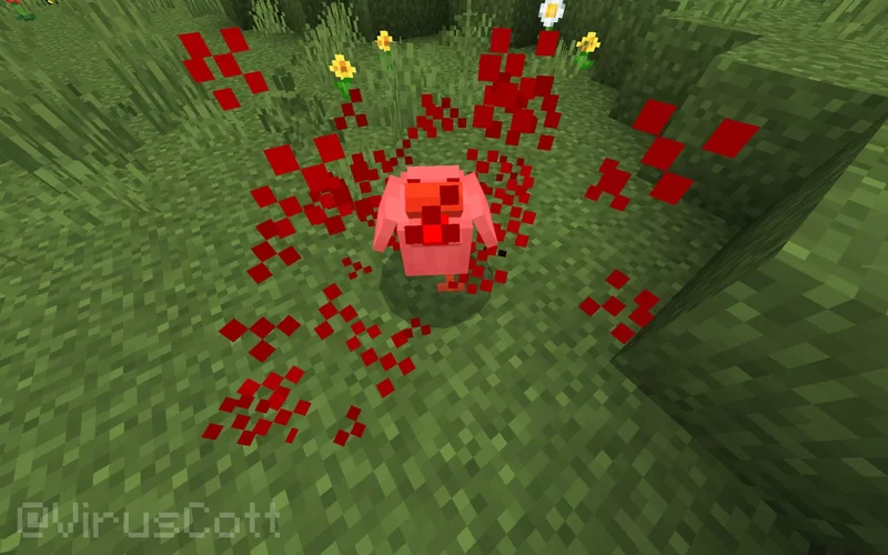 Bloody Critical Hits | Bedrock Edition Minecraft Texture Pack