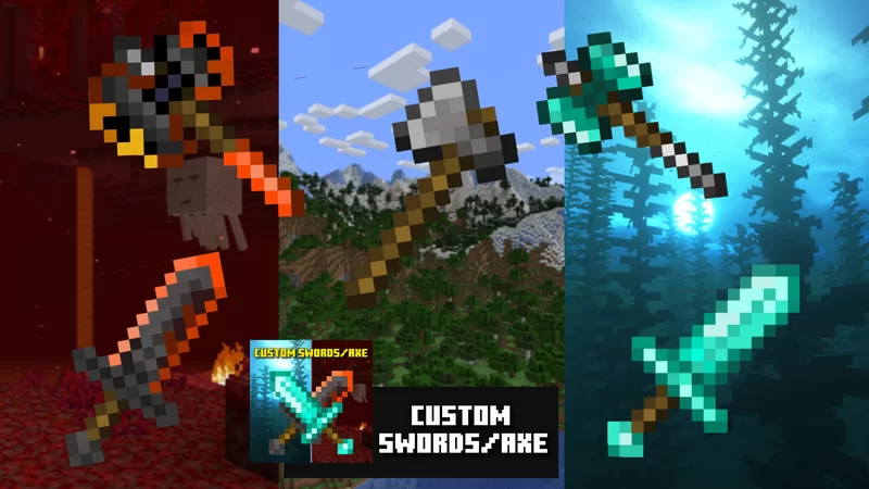 Custom Swords/Axe Minecraft Texture Pack