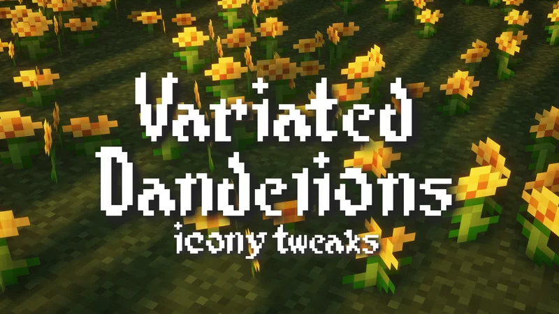 Variated Dandelions :: Icony Tweaks [1.21+] Minecraft Texture Pack
