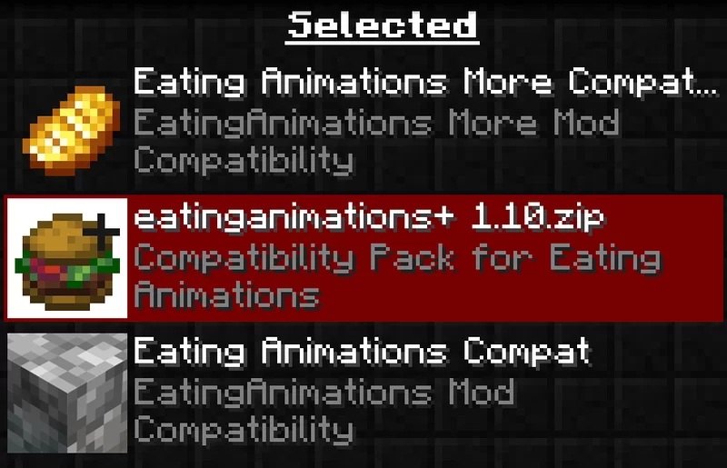 Eating Animations More Mod Compatibility [FABRIC] Minecraft Texture Pack