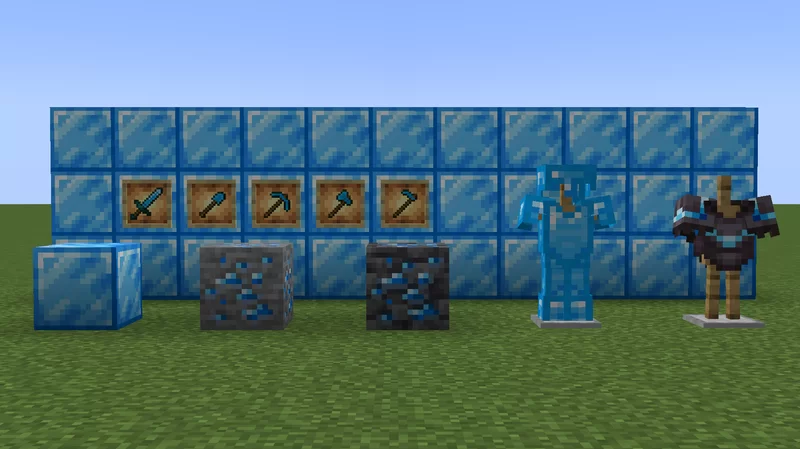 Bluer Diamonds Minecraft Texture Pack