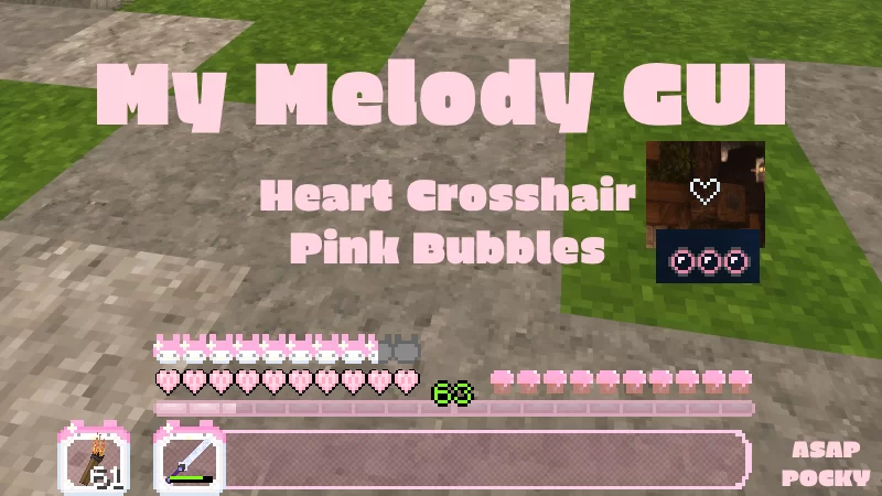 ~MY MELODY HOTBAR GUI 1.21.5~ Minecraft Texture Pack