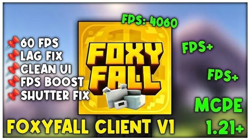 🦊 FoxyFall FPS Client (1.21) Minecraft Texture Pack
