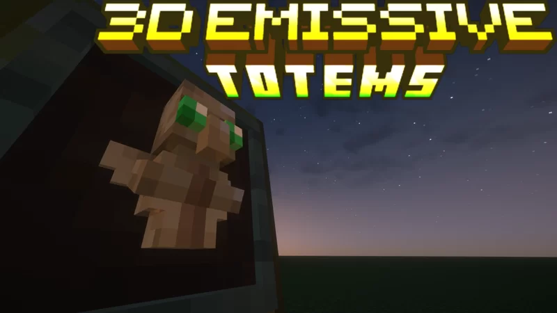 3D EMISSIVE TOTEM OF UNDYING! | Glow In the Dark Totem Eyes Minecraft ...