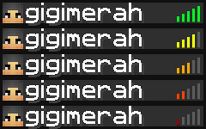 Ping Color Indicator (64x) Minecraft Texture Pack