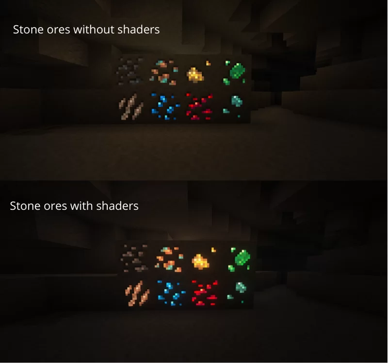 Mizuno's 16 Emissive Ores Minecraft Texture Pack