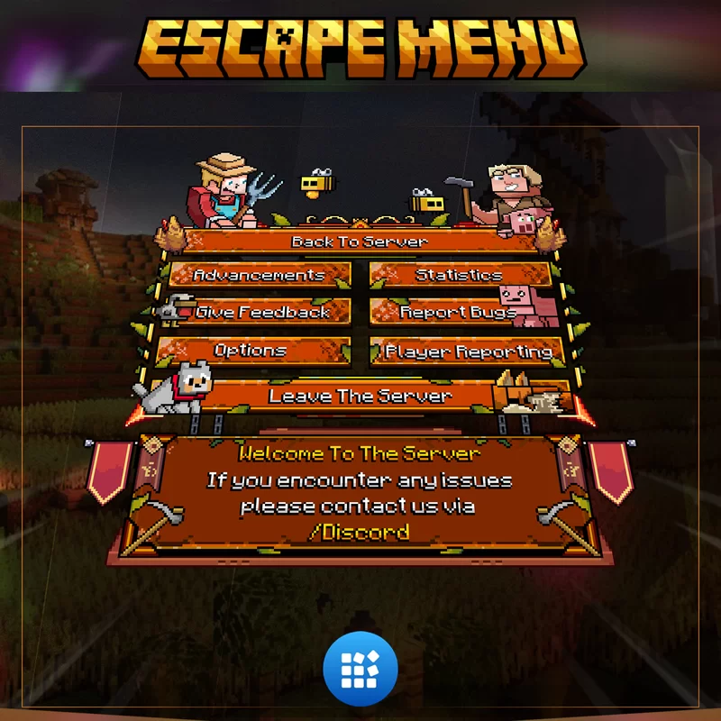 [DOWNLOADABLE] Farmer ESC Menu Minecraft Texture Pack