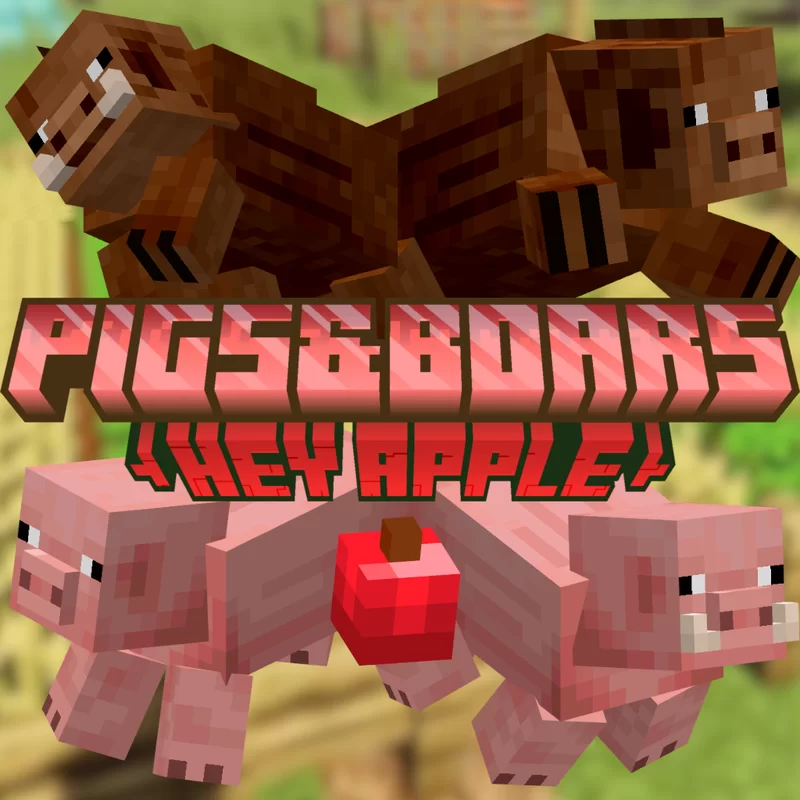 piggies & boars! + 3d tails & apples !OPTIFINE! Minecraft Texture Pack