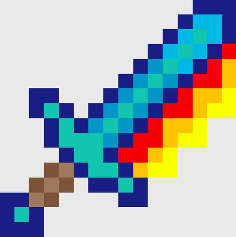 Flaming Plastic Diamond Sword Minecraft Texture Pack