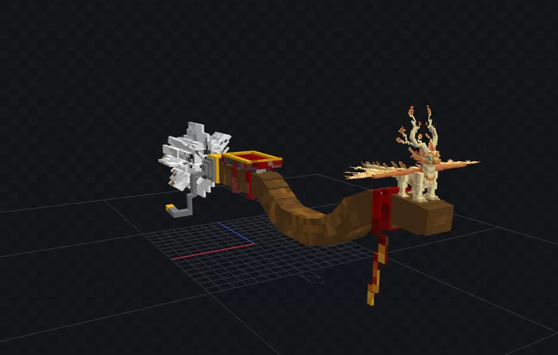 Remake of a pet. Broom restyling with little dragon model . Minecraft ...