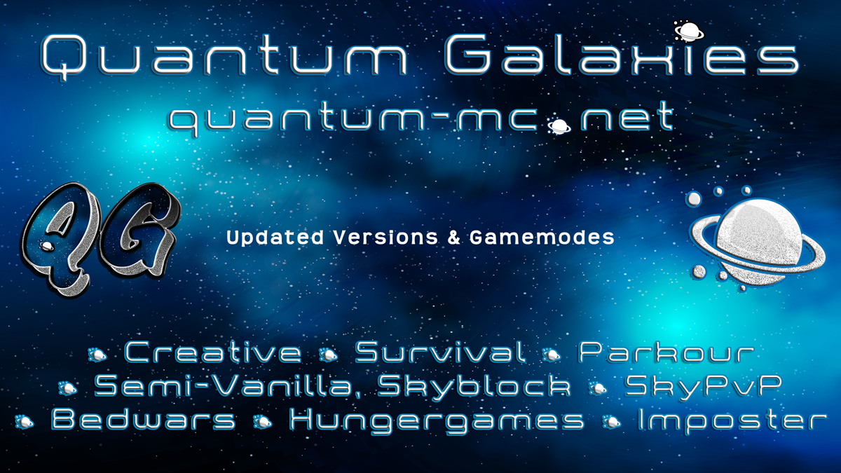Quantum Galaxies on Planet Minecraft
