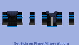 Black and Blue Jacket Minecraft Skin