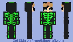 green skeleton Minecraft Skin