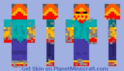 Fire Zombie Minecraft Skin