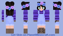 Cute purple girl🌸 Minecraft Skin