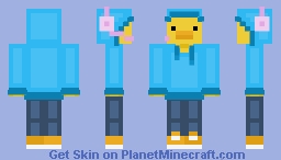 Duck Hoodie | Blue Minecraft Skin