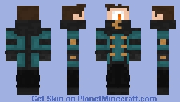 Cyan Coat Cyclops Minecraft Skin