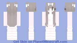 pink and white paw shirt Minecraft Skin