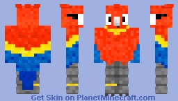 Red macaw skin Minecraft Skin