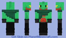 Grovyle with pants and a scarf/cloak Minecraft Skin