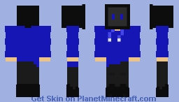 Black ghost (dark blue) Minecraft Skin