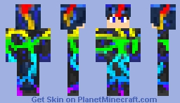 Rainbow Raptor Minecraft Skin
