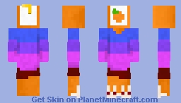 Orange Juice Box Guy Minecraft Skin