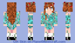 Female. Copper golem Minecraft Skin