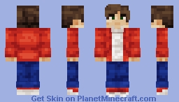 Boy in red Minecraft Skin