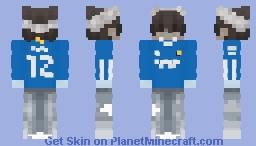 Real Madrid 3rd kit 25/26 long sleeves with jeans #3 Minecraft Skin