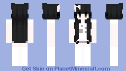 egirl with paw print Minecraft Skin