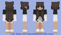 Cute Aeshtetic Girl in short jeans Minecraft Skin