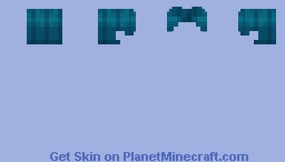 turquoise hair template Minecraft Skin