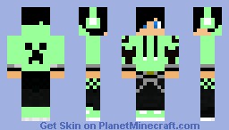 Light Green Creeper Hoodie Minecraft Skin